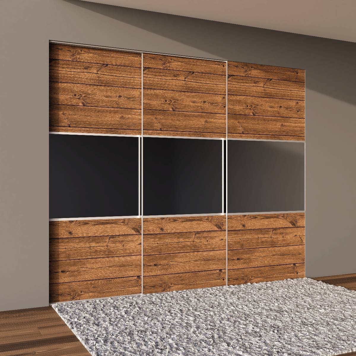 3-Row Fastor Sliding Door Gear Wardrobe Track Kit - Spring Loaded ...
