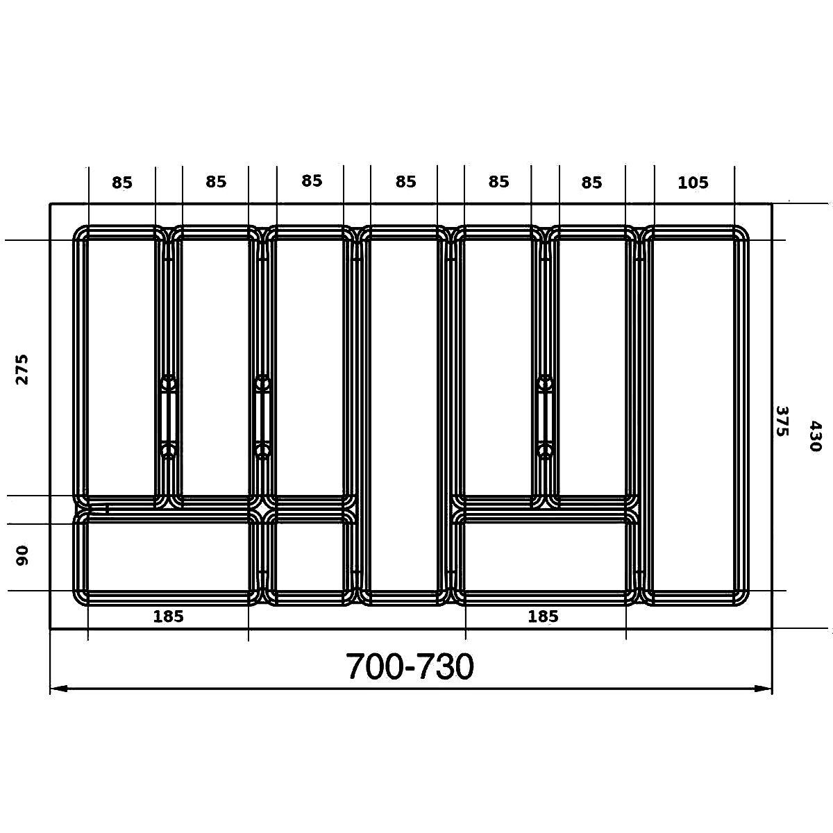 UNI Cutlery Trays Drawer Insert -Cutlery Trays