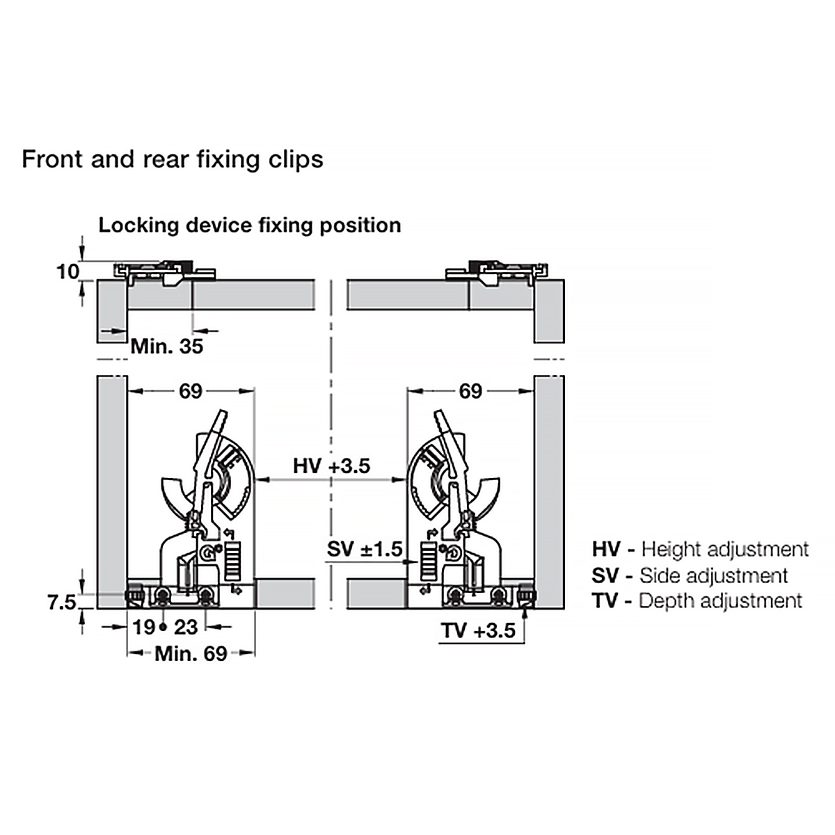 Grass Concealed Dynapro Drawer Runners 40kg - Soft Close (Maximum 16mm ...